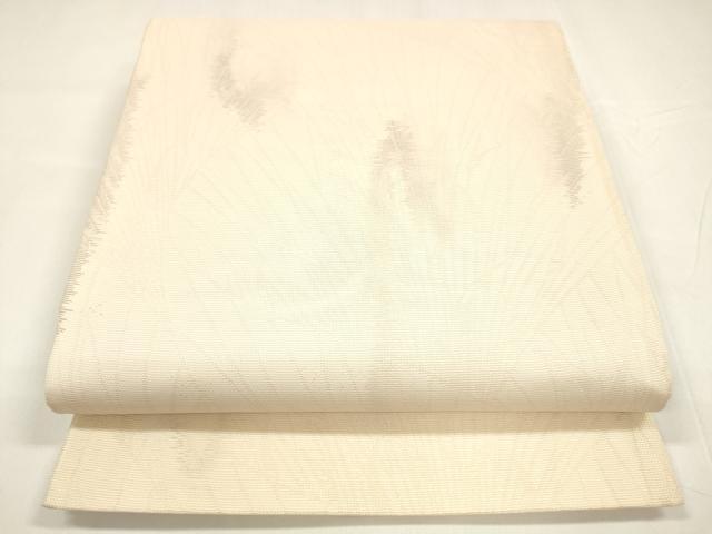 平和屋着物＊夏物　六通柄袋帯　抽象文様　銀糸　正絹　逸品　DABA0076cm