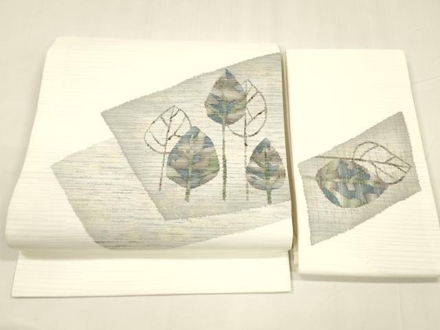 平和屋着物＊夏物　つけ帯　枝葉文　DABA0108cm