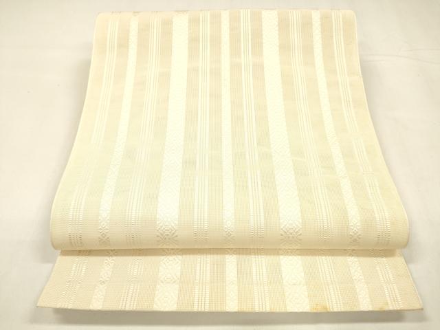 平和屋着物＊夏物　本場筑前博多織　八寸名古屋帯　紗献上　肌色　正絹　逸品　DABA0127cm