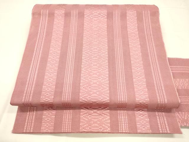 平和屋着物＊夏物　博多織　八寸名古屋帯　献上　長春色　DABA0135cm