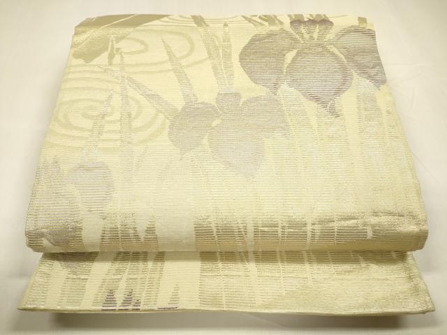 平和屋着物＊夏物　六通柄　京袋帯　流水杜若　金銀糸　DABA0136cm