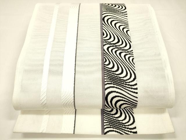 平和屋着物＊夏物　全通柄　京袋帯　流水間道　DABA0142cm