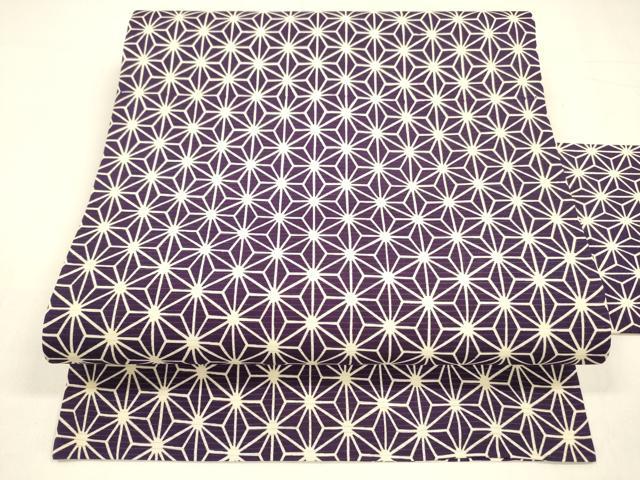 平和屋着物＊夏物　絽塩瀬　全通柄九寸名古屋帯　麻の葉文様　正絹　逸品　DABA0343cm