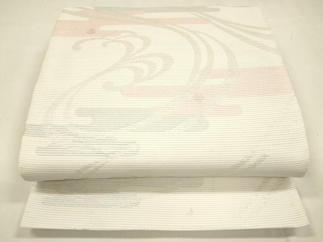 平和屋着物＊夏物　六通柄　京袋帯　流水文　銀糸　DABA0369cm