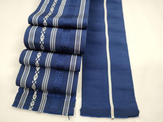 平和屋着物●男性　本場筑前博多織　角帯　献上　証紙付き　正絹　逸品　DABA0390cm