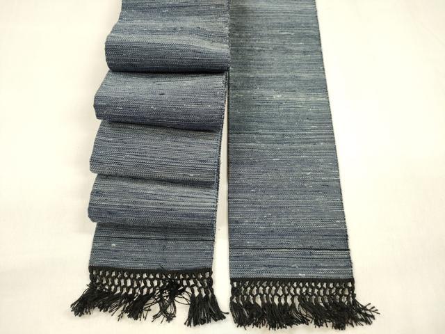 平和屋着物●男性　角帯　紬地　霞文　正絹　逸品　DABA0405cm