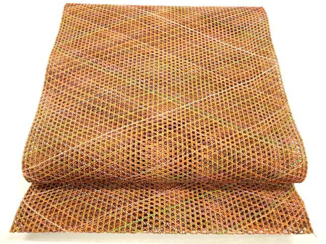 平和屋着物＊夏物　八寸名古屋帯　抽象文様　正絹　逸品　DABA0508cm