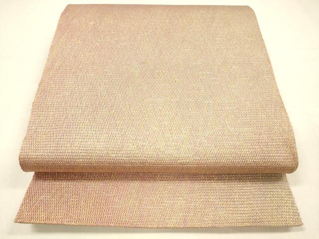 平和屋着物●ひなや工房　くむ・あむ・おる　伊豆蔵明彦　組織　全通柄袋帯　霞文　金糸　正絹　逸品　DABA0658cm