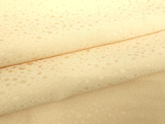 平和屋着物●上質な色無地　霞地紋　蜂蜜色　正絹　逸品　DABA1041ps