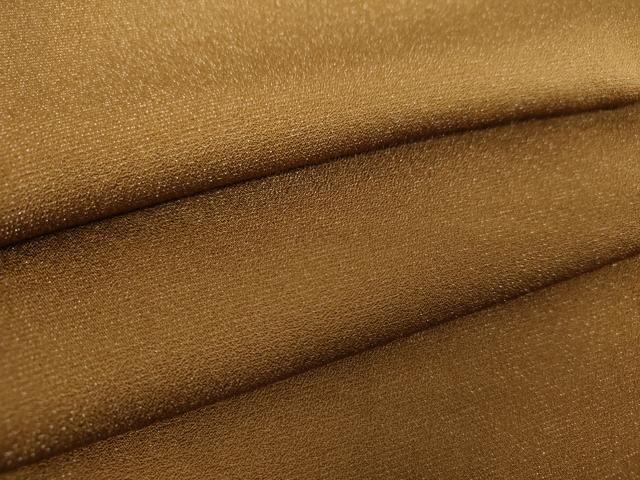 平和屋着物●上質な色無地　枯茶色　銀通し地　正絹　逸品　未使用　DABA1043ps