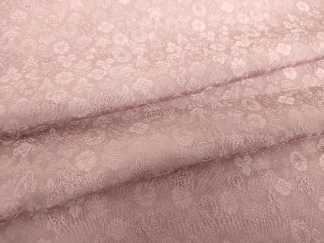 平和屋着物●上質な色無地　吉祥花地紋　梅鼠色　やまと誂製　正絹　逸品　DABA1046ps