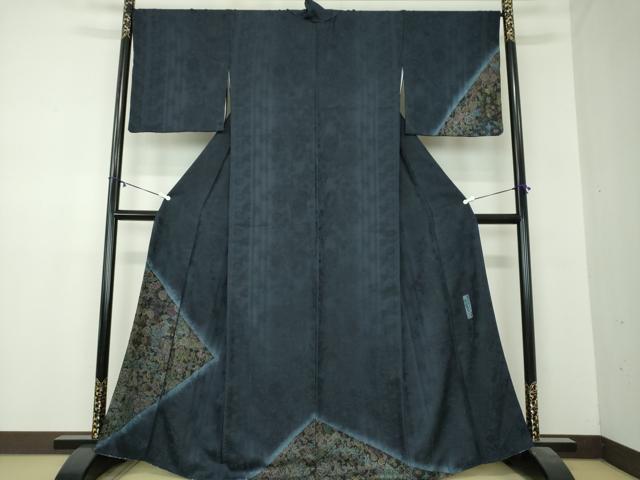 平和屋着物●訪問着　作家物　更紗花文　暈し染め　正絹　逸品　DABA1074ps
