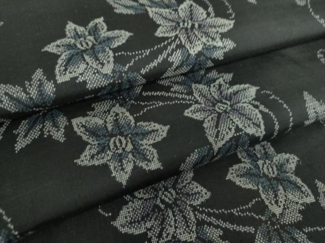 平和屋着物●本場大島紬　9マルキ　花唐草文　正絹　逸品　DABA1106ps