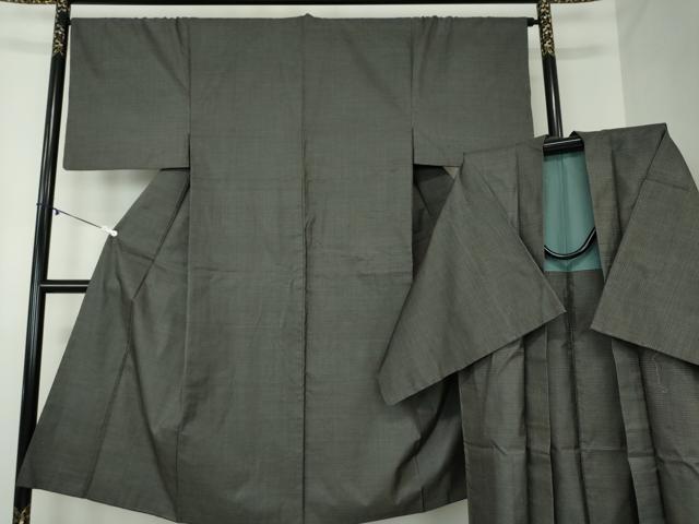 平和屋着物●男性　本場大島紬　アンサンブル　長羽織　100亀甲　総詰め　正絹　逸品　DABA1142ps