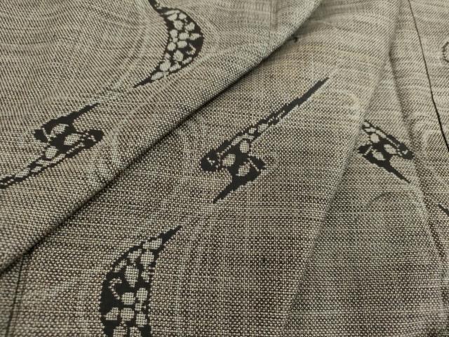 平和屋着物●本場大島紬　9マルキ　霞花文　正絹　逸品　DABA1160ps