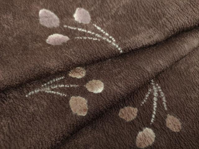 平和屋着物●上質な小紋　絞り　舞花文　暈し染め　正絹　逸品　DABA1177ps