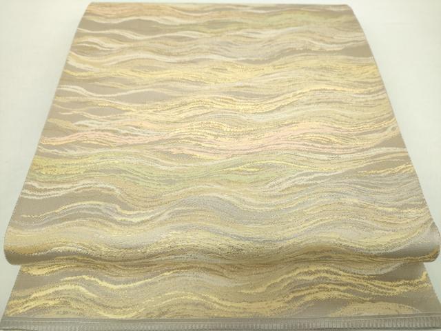 平和屋着物●西陣織　陰山織物謹製　箔屋清兵衛　全通柄袋帯　波霞　金糸　正絹　逸品　DABA1268ps