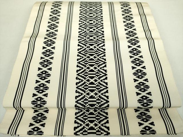 平和屋着物●本場筑前博多織　八寸名古屋帯　献上　正絹　逸品　DABA1333ps