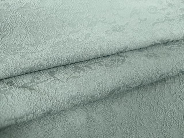 平和屋着物●上質な色無地花唐草地紋　藍鼠色　正絹　逸品　DABA1457ps