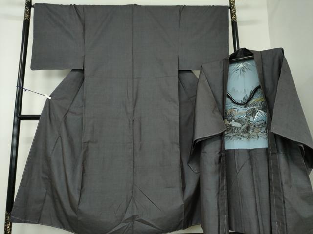 平和屋着物●男性　本場大島紬　アンサンブル　長羽織　100亀甲　総詰め　正絹　逸品　未使用　DABA1487ps