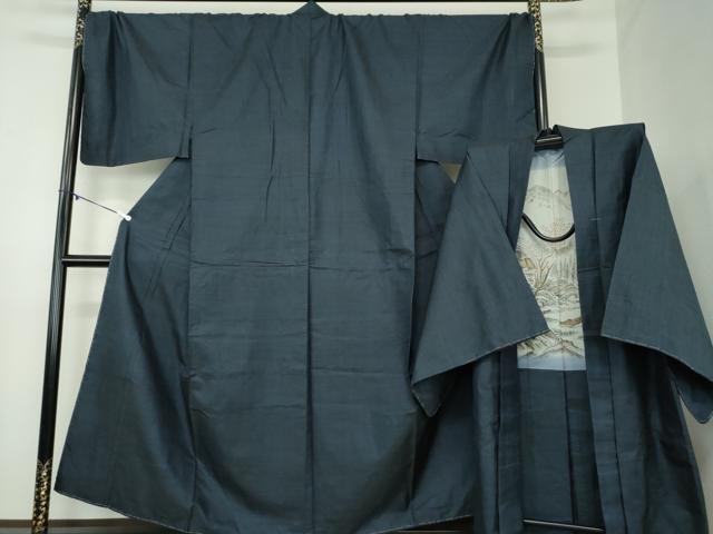 平和屋着物●男性　本場大島紬　アンサンブル　キングサイズ　長羽織　100亀甲　総詰め　正絹　逸品　未使用　DABA1488ps