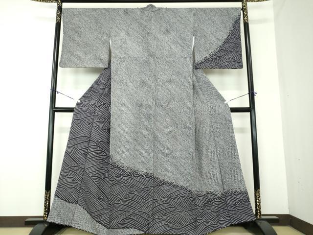 平和屋着物●訪問着　総絞り　流水文　さが美扱い　正絹　逸品　DABA1564ps