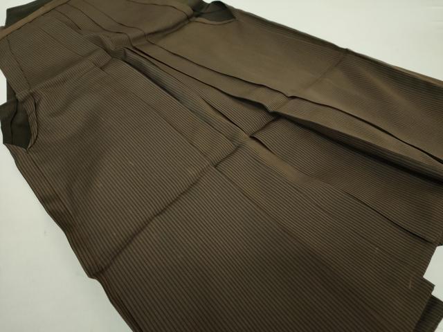 平和屋着物●男性　馬乗袴　縞　正絹　逸品　DABA1567ps