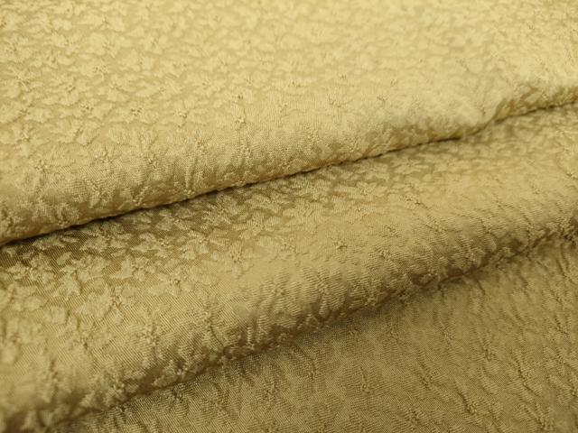 平和屋着物●上質な色無地　小花地紋　榛色　正絹　逸品　DABA1573ps