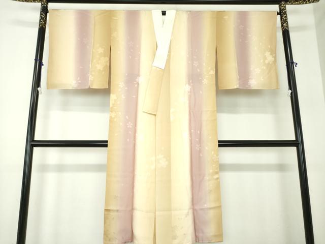 平和屋着物●上質な長襦袢　袷　流水桜地紋　暈し染め　さが美扱い　正絹　逸品　DABA1599ps