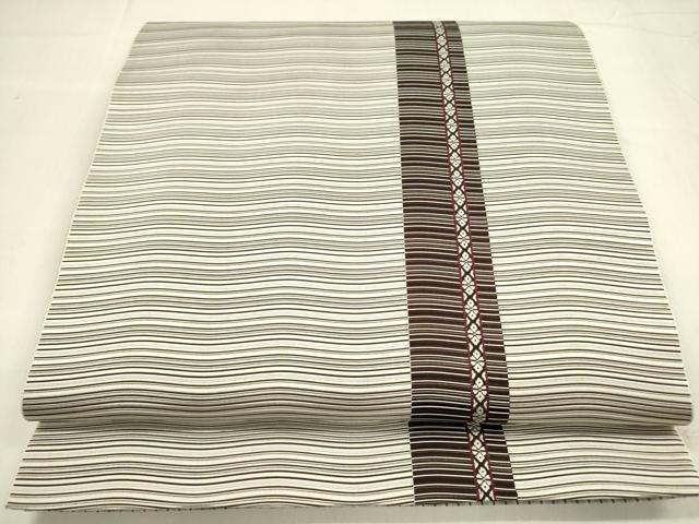 平和屋着物●本場筑前博多織　両面　全通柄袋帯　花間道　正絹　逸品　DABA6022op