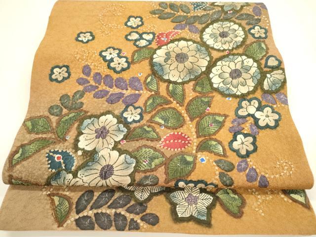 平和屋着物●六通柄袋帯　作家物　絞り　辻が花　正絹　逸品　DABA6047op