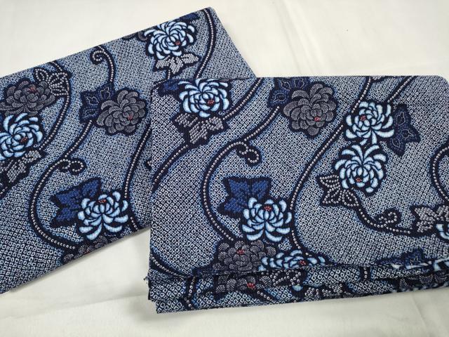 平和屋着物∴夏物　浴衣　反物　着尺　乱菊　未使用　DABA7028zzz