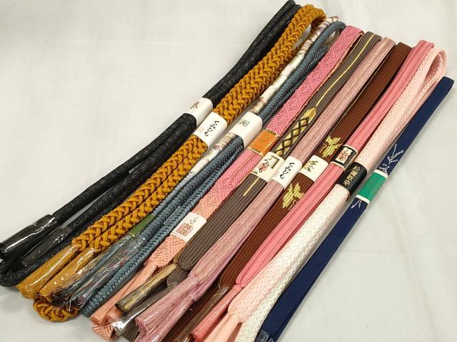 平和屋着物●和装小物　帯締め10本セット　組紐　丸ぐけ　高麗組　角八つ組　金糸　逸品　未使用　DABA7067zzz