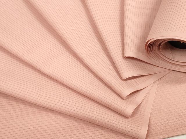 平和屋着物＊夏物　色無地　反物　着尺　絽　薄紅色　洗える着物　未使用　DABA7091zzz