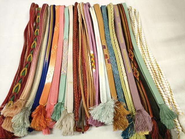 平和屋着物●和装小物　帯締め20本セット　高麗組　笹浪組　奈良組　あわじ玉　小田巻　金糸　逸品　DABA7171zzz