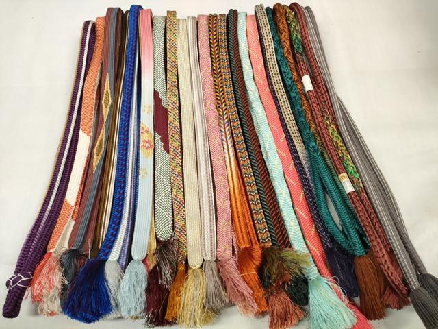 平和屋着物●和装小物　帯締め20本セット　高麗組　笹浪組　観世組　唐組　金糸　逸品　DABA7177zzz