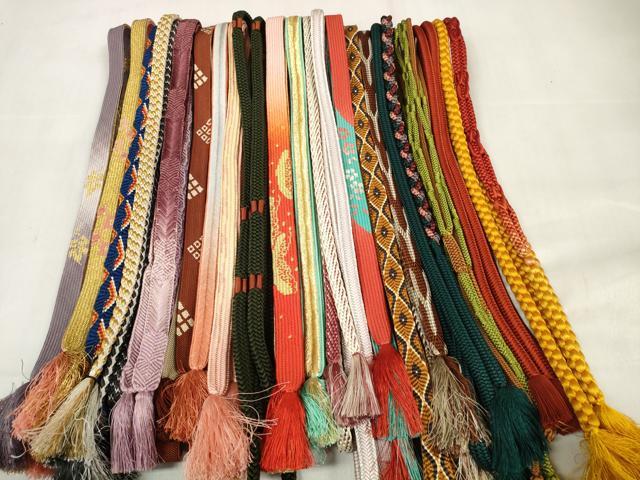 平和屋着物●和装小物　帯締め20本セット　高麗組　唐組　奈良組　冠組　金銀糸　逸品　DABA7179zzz