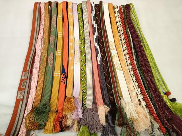 平和屋着物●和装小物　帯締め20本セット　高麗組　唐組　笹浪組　冠組　奈良組　あわじ玉　金糸　逸品　DABA7181zzz