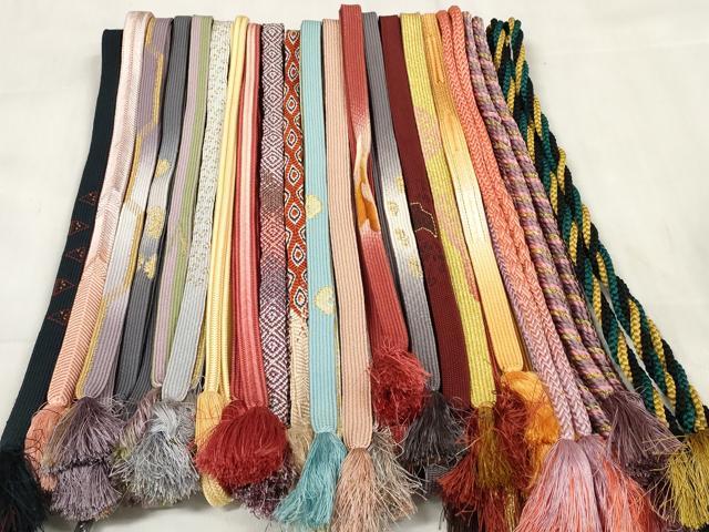 平和屋着物●和装小物　帯締め20本セット　高麗組　笹浪組　冠組　唐組　金糸　逸品　DABA7202zzz