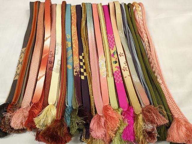 平和屋着物●和装小物　帯締め20本セット　高麗組　冠組　金糸　逸品　DABA7206zzz