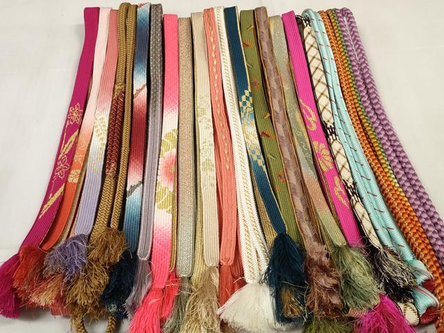 平和屋着物●和装小物　帯締め20本セット　高麗組　奈良組　金糸　逸品　DABA7210zzz