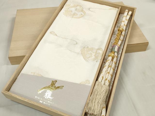 平和屋着物●和装小物　帯締め・帯揚げセット　礼装用　風雅　手毬花文　組紐　あわじ玉　金糸　逸品　未使用　DABA7293zzz