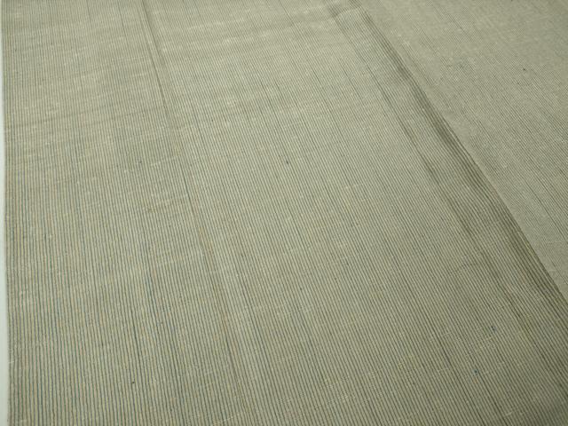 平和屋本店□極上 結城ちぢみ 単衣 小倉謹製 小倉太々 今幡