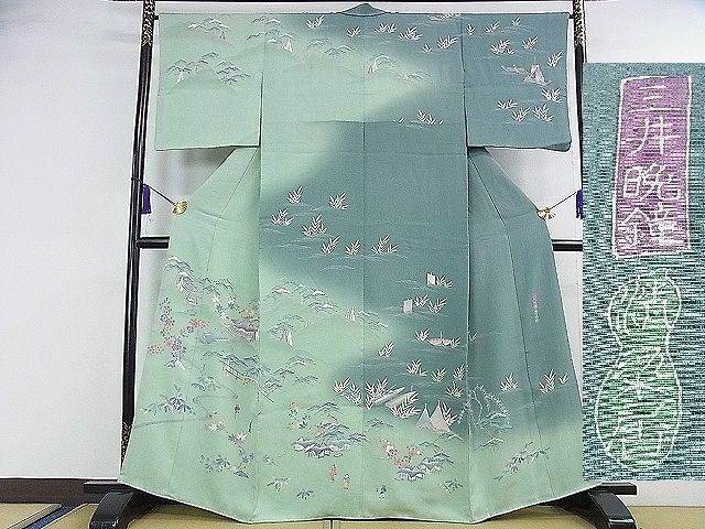 平和屋本店■極上 名門・上野家 人間国宝の技と美を受け継ぐ故・上野清二の妻 上野街子 清染居 訪問着 三井晩鐘 暈し染め 逸品 DZAA0625kh4