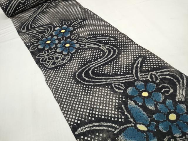 平和屋2□夏物 浴衣 有松鳴海絞り 綿 草花文 逸品 say0613 有松鳴海