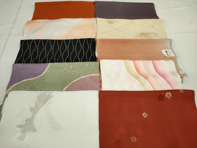 平和屋本店■和装小物　帯揚げ10枚　逸品　未使用　DZAA10370kh5