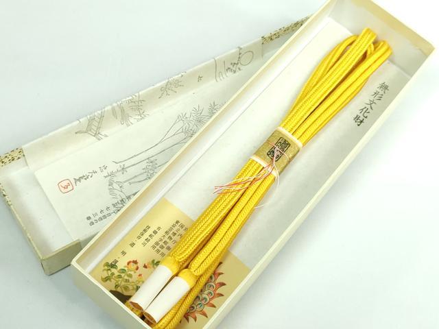 平和屋本店■極上　有職組紐道明　帯締め　冠組　黄金色　宮内庁御用　国立博物館御用　東京芸術大学御用　逸品　未使用　DZAA10748kh5