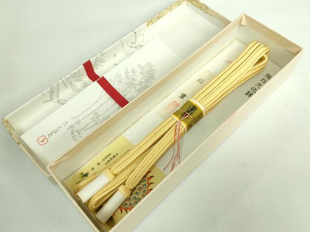 平和屋本店■極上　有職組紐道明　帯締め　冠組　枯草色　宮内庁御用　国立博物館御用　東京芸術大学御用　逸品　未使用　DZAA10978kh5