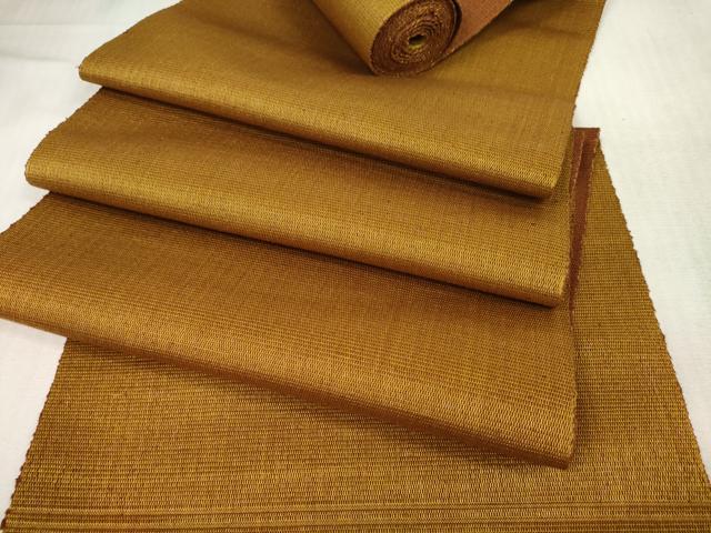 平和屋本店■極上　本場黄八丈　名古屋帯　帯反物　逸品　未使用　DZAA11097kh5