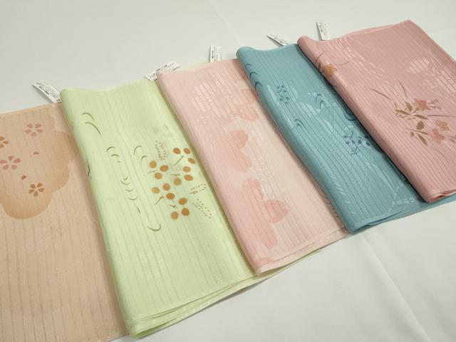 平和屋本店■夏物　和装小物　帯揚げ5枚　正絹　逸品　未使用　DZAA11152kh5